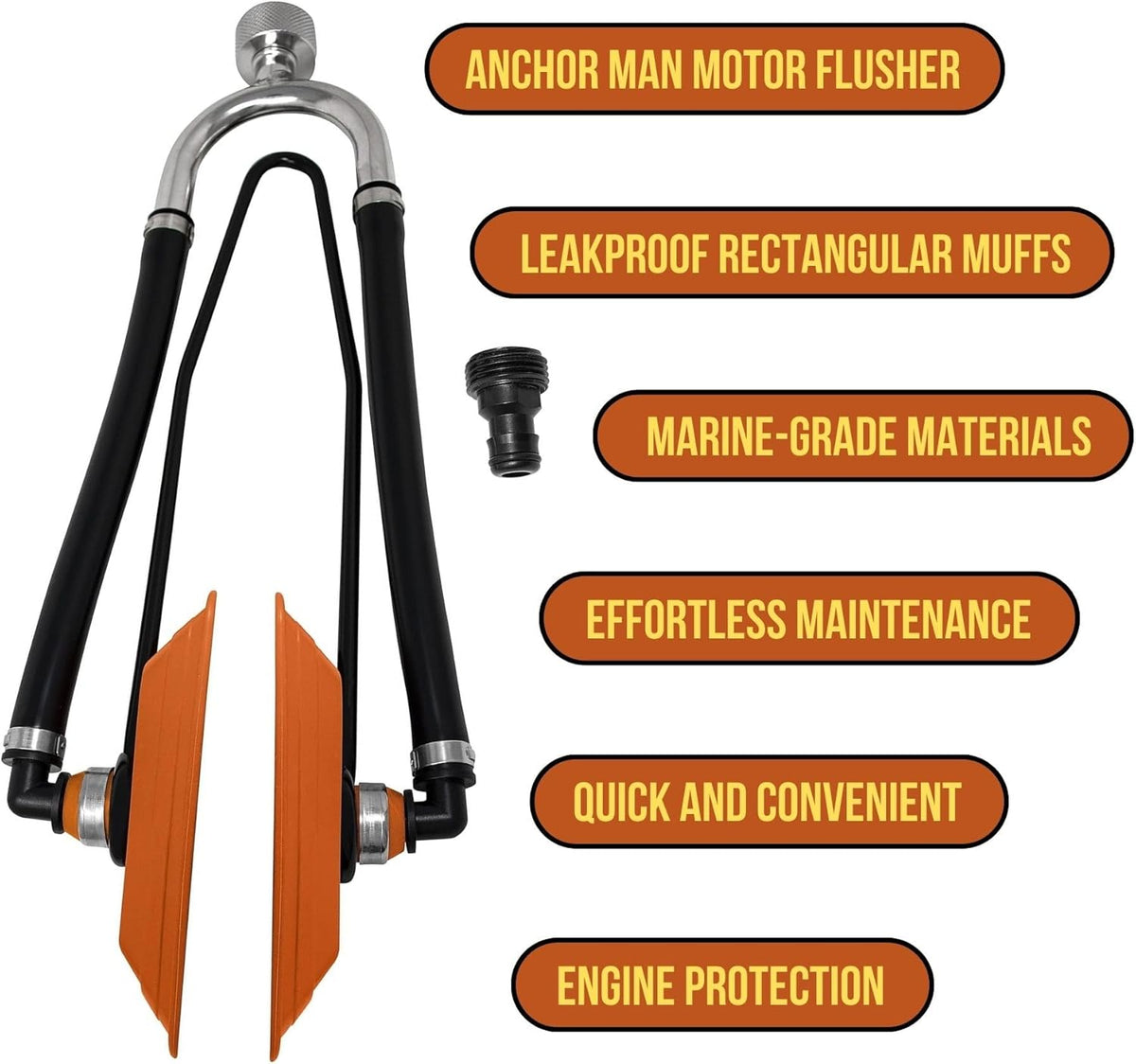 Anchor Man Boat Motor Muffs – Dual Feed Muff Style Boat Motor Flusher ...