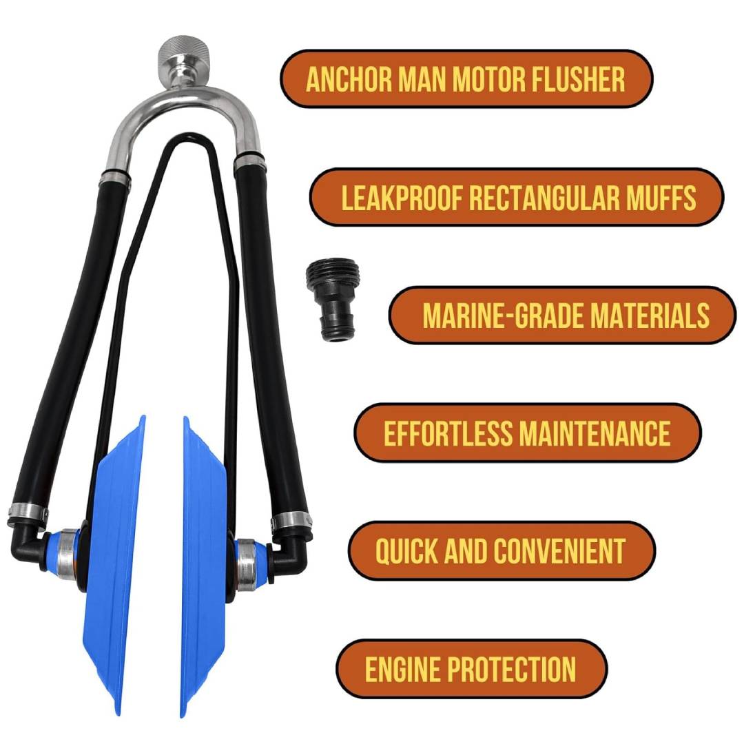 Anchor Man Boat Motor Muffs – Dual Feed Muff Style Boat Motor Flusher ...